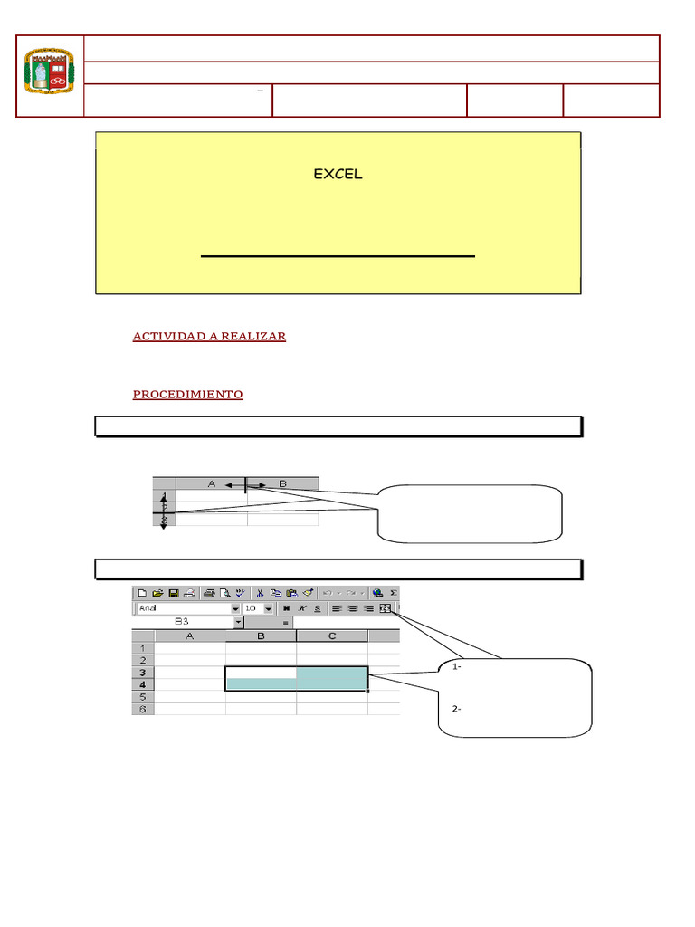 Guia 4 - Formato de Celdas y Formulas Excel | PDF | Microsoft Excel | Hoja de cálculo