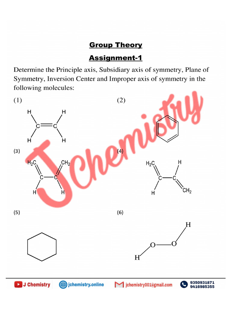 Group Theory Assignment 1 | PDF