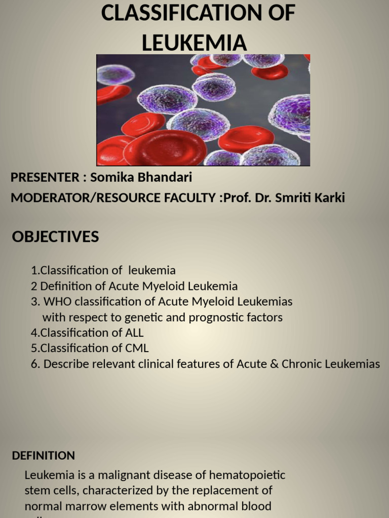 Classfication of Leukemia | PDF | Leukemia | Haematopoiesis