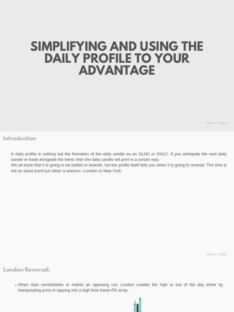 Daily Profile Trading Strategies | PDF | Private Sector | Investing