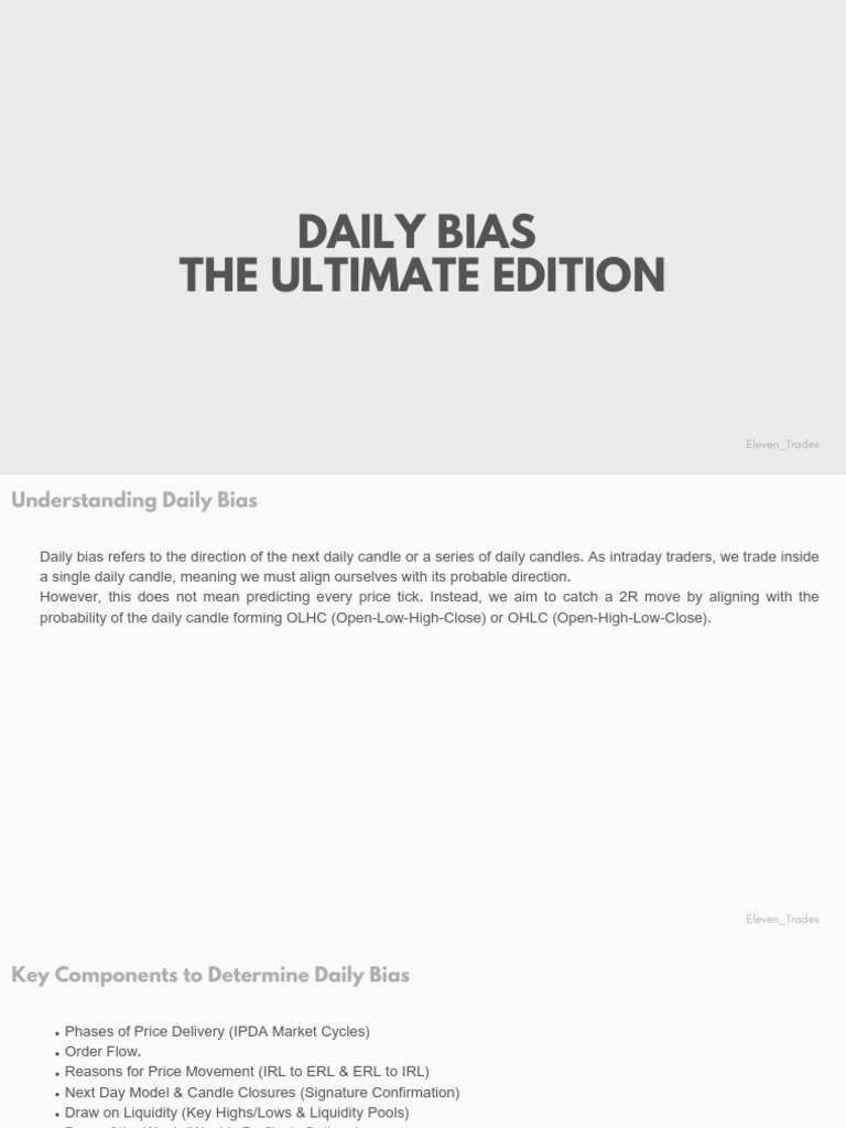 Daily Bias Analysis for Traders | PDF | Day Trading | Market Trend