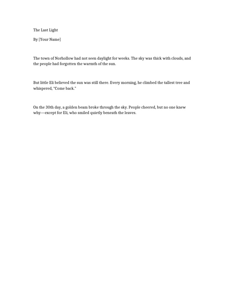 Eli's Hope in Norhollow | PDF