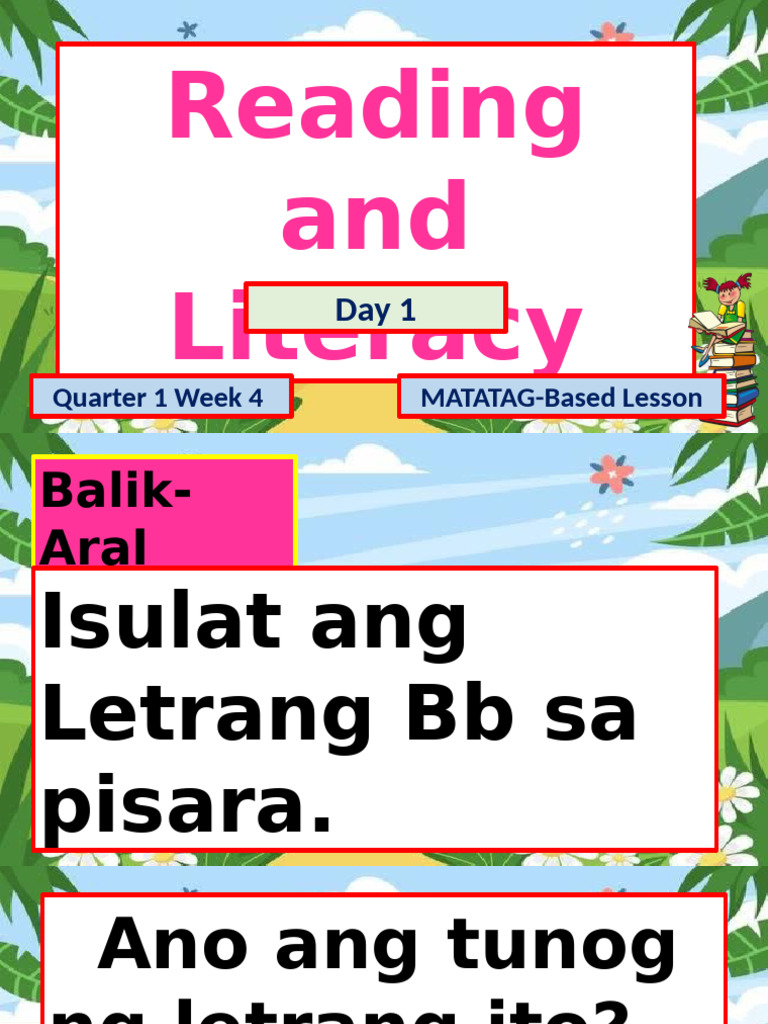 Reading and Literacy Q1 WEEK 4 Day 1 | PDF