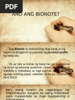 Bionote (Filipino) | PDF