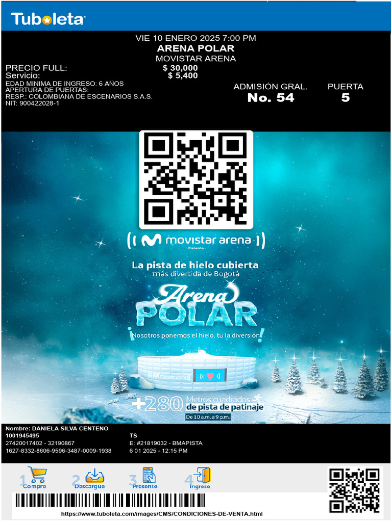 Entrada Arena Polar Daniela Silva Centeno | PDF