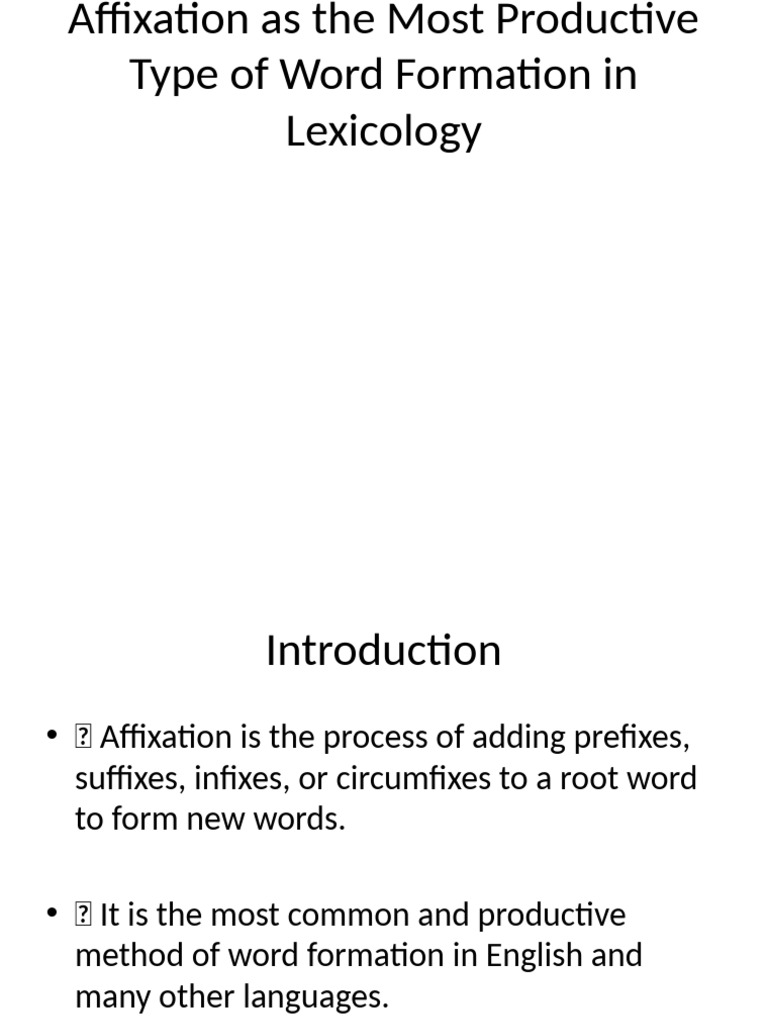 Affixation Presentation | PDF