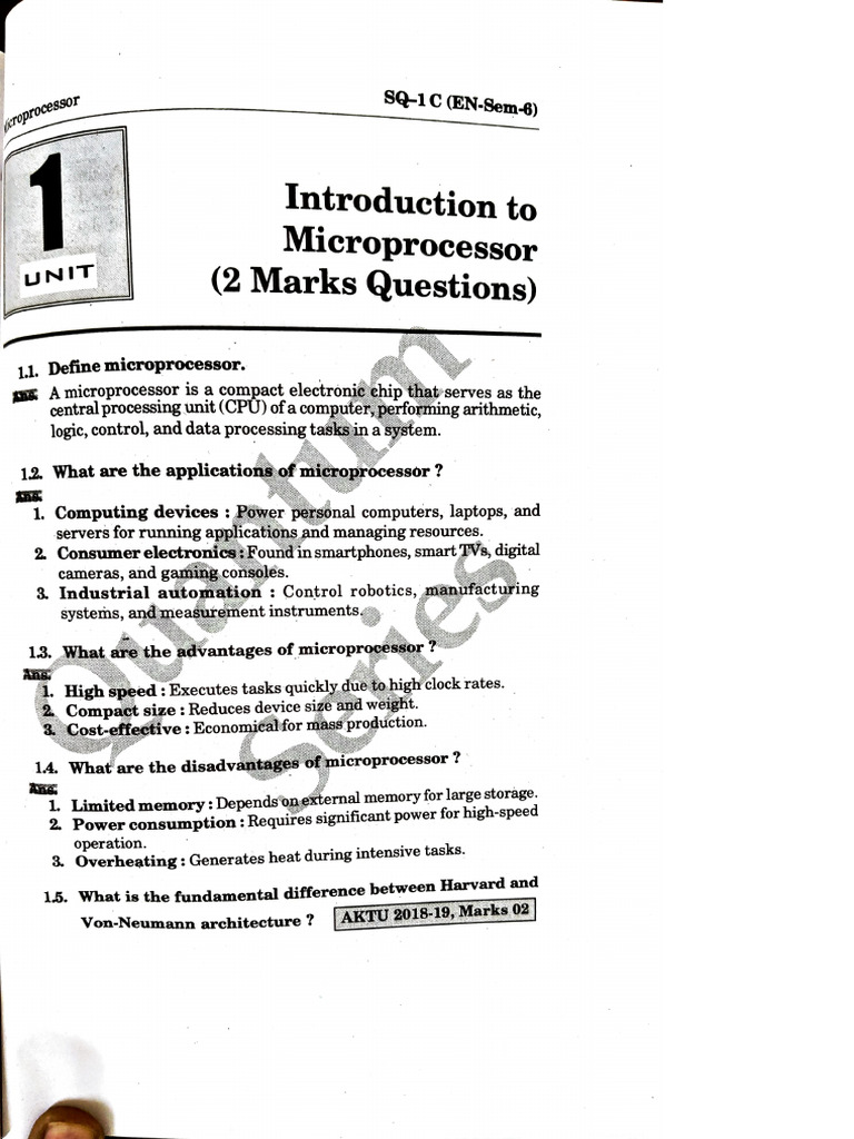 Microprocessor Basics and Functions Guide | PDF | Computer Data Storage ...
