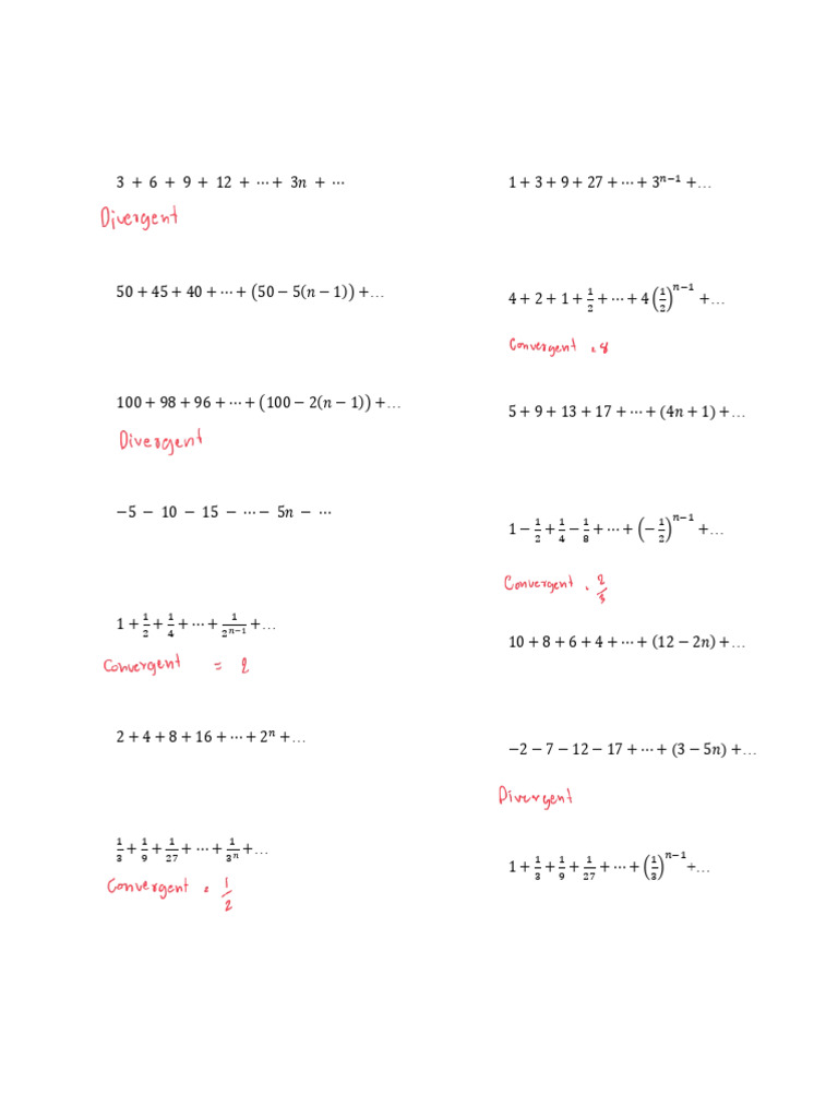 Infinite Series | PDF