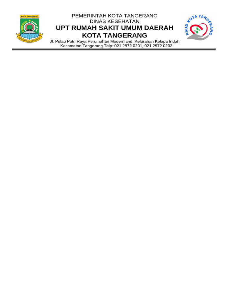 Kop Surat RSUD Kota Tangerang | PDF