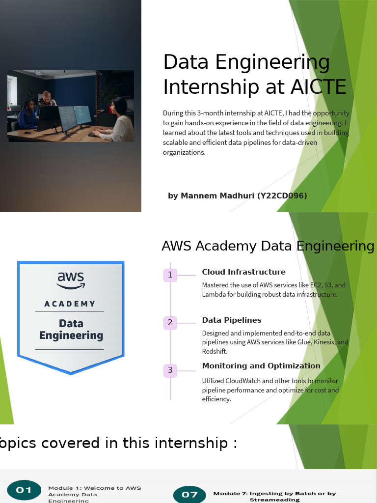 Data Engineering Internship at AICTE | PDF | Metadata | Analytics
