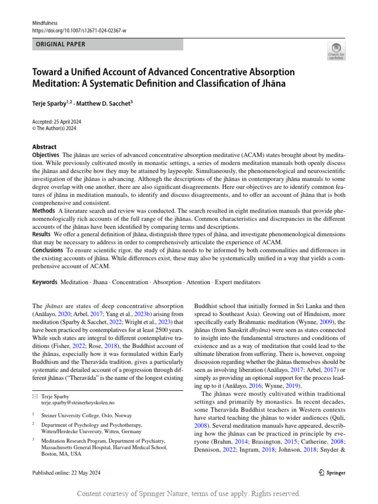 2024 - Toward A Unified Account of Advanced Concentrative | PDF ...
