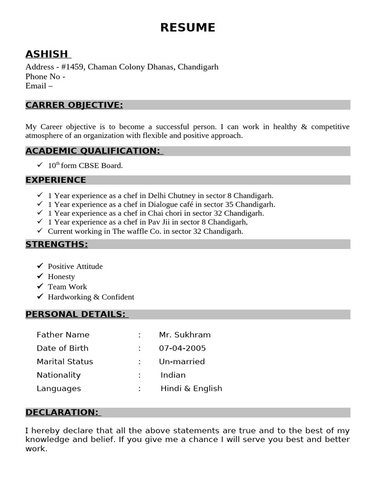 Ashish CV | PDF
