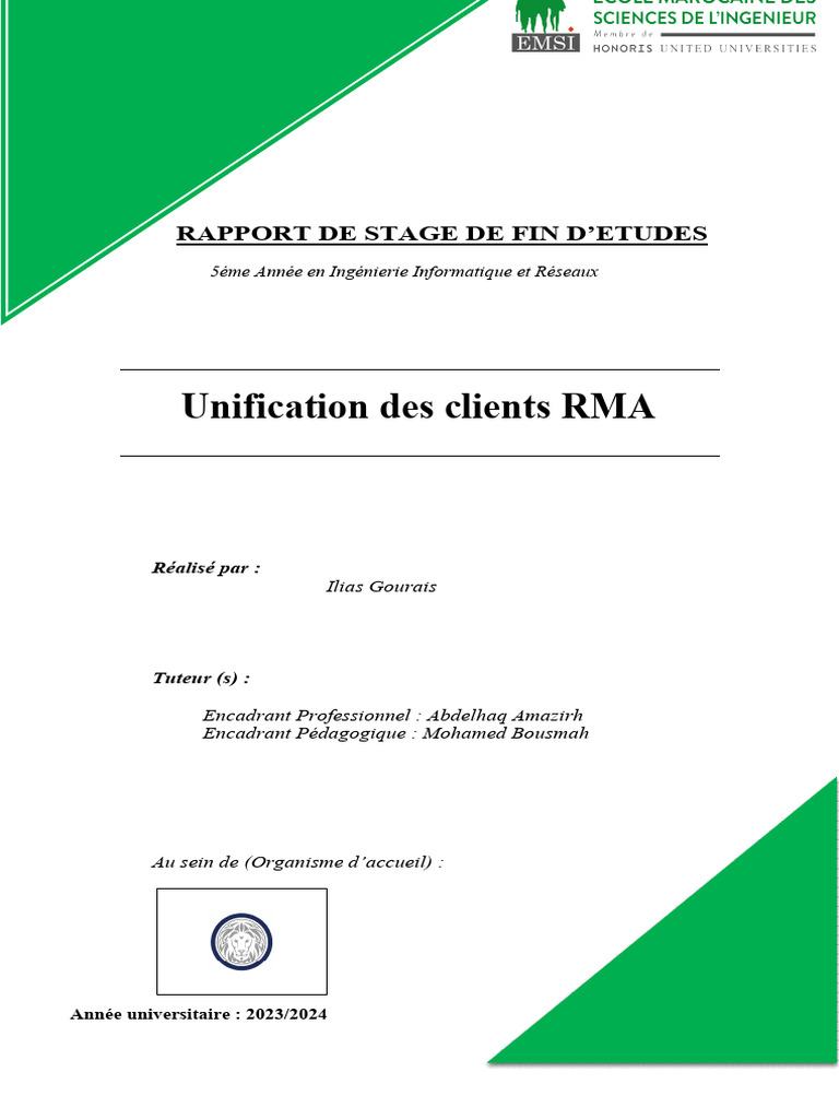 Unification des données clients RMA | PDF | Scrum (développement ...