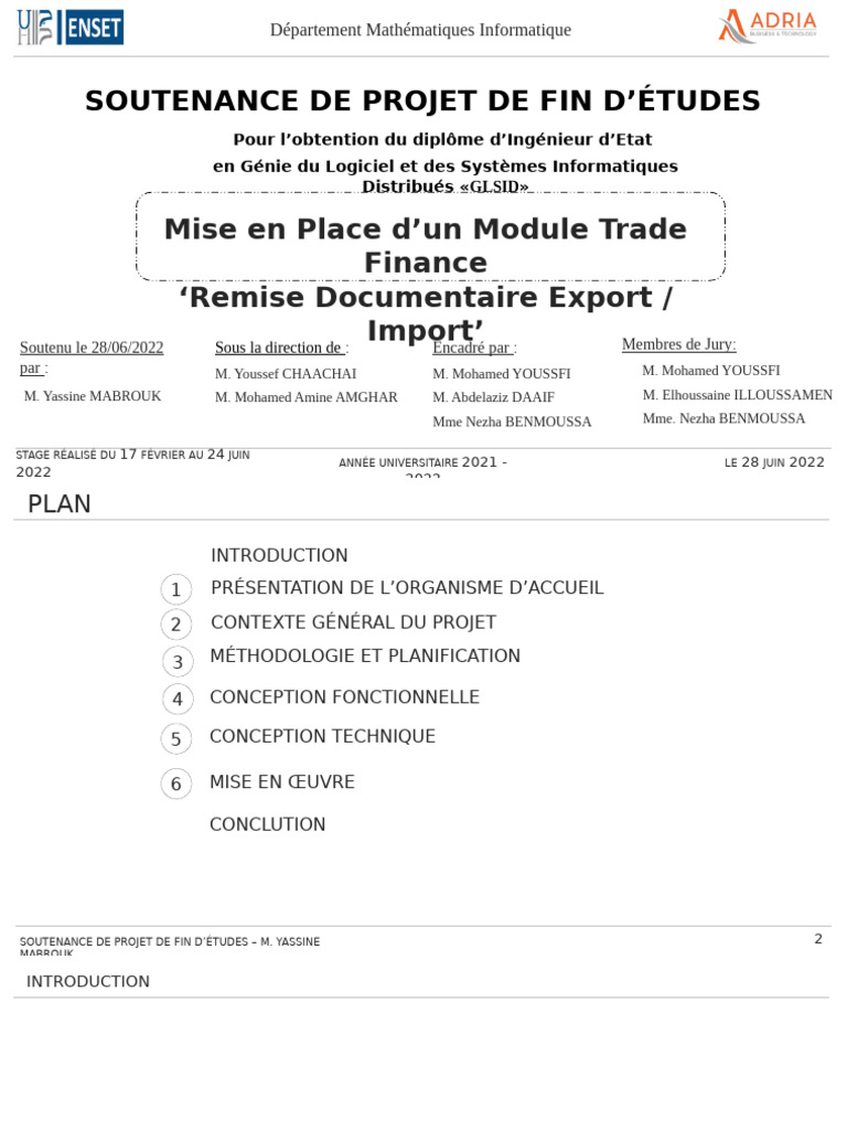 Présentation Soutenance PFE - Yassine Mabrouk-GLSID3 | PDF | Commerce | Cas d'utilisation