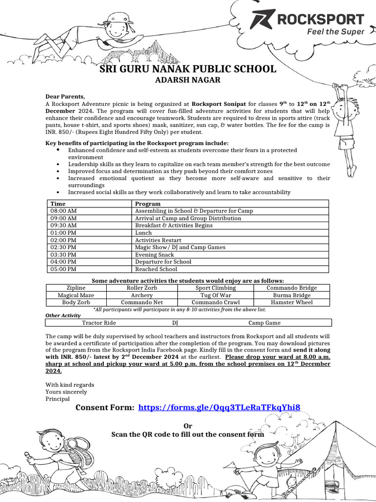 SRI GURU NANAK PUBLIC School - Adventure Picnic Consent Form (12 DEC ...