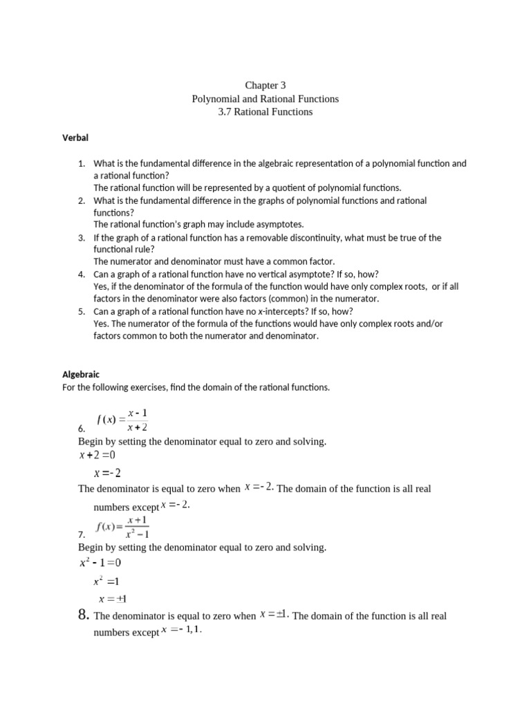 Precalculus2e Ch03 Mod07 | PDF | Asymptote | Factorization