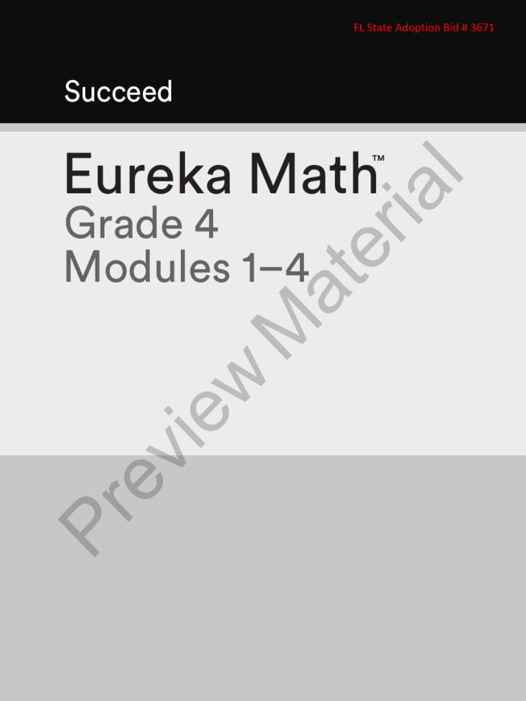 Eureka Math Grade 4 Succeed Overview | PDF | Teachers | Mathematics