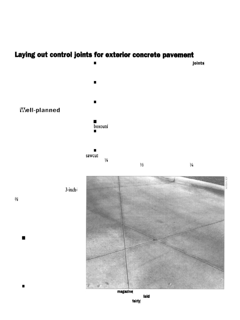 Control Joint Spacing in Concrete Slabs | PDF | Concrete | Building ...