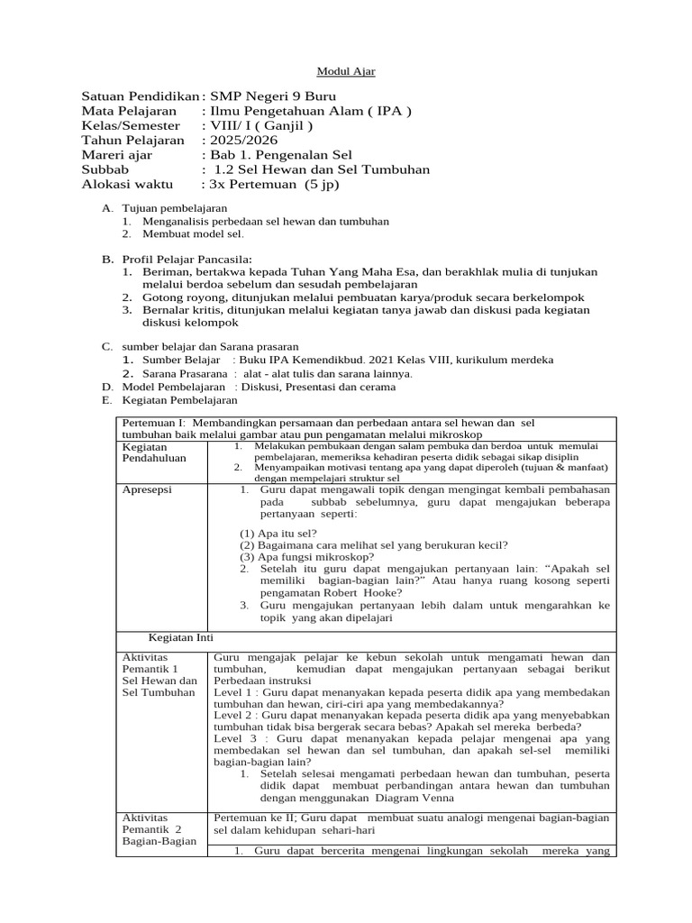 Modul Ajar BAB1 | PDF