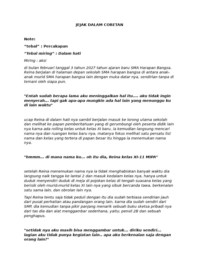 Jejak Kata Dalam Coretan | PDF