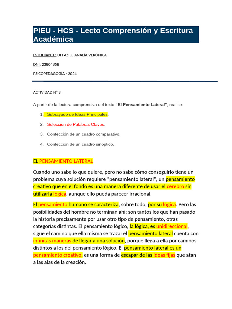 Pieu - Lectoescritura Act 3 | PDF