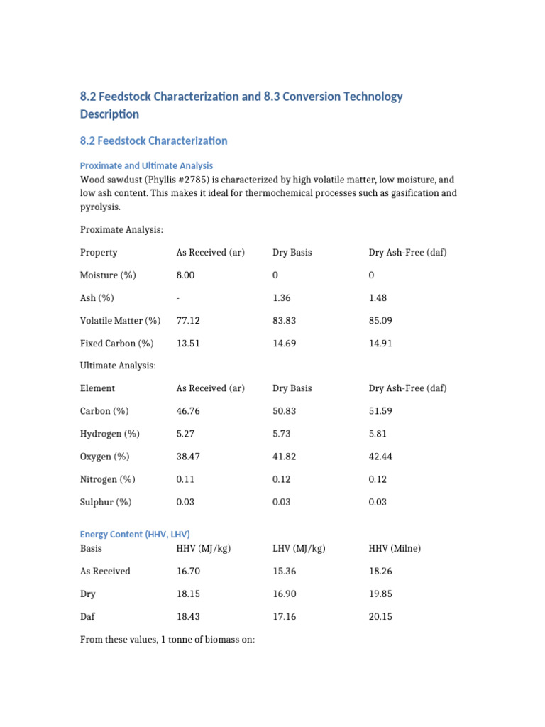 Biomass Feedstock & Gasification Process | PDF | Gasification ...