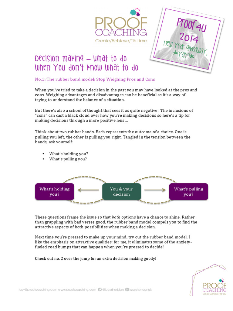 PROOF4U 2 Decision+Making+Tools | PDF | Behavioural Sciences | Cognition