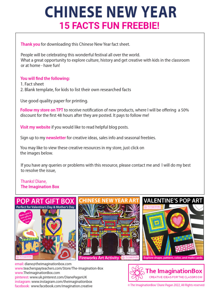 Chinese New Year Fun Facts for Kids | PDF