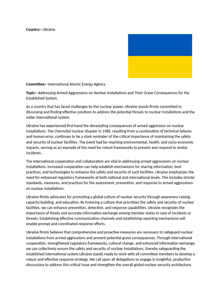 Ukraine's Commitment to Nuclear Security | PDF | Nuclear Safety And ...