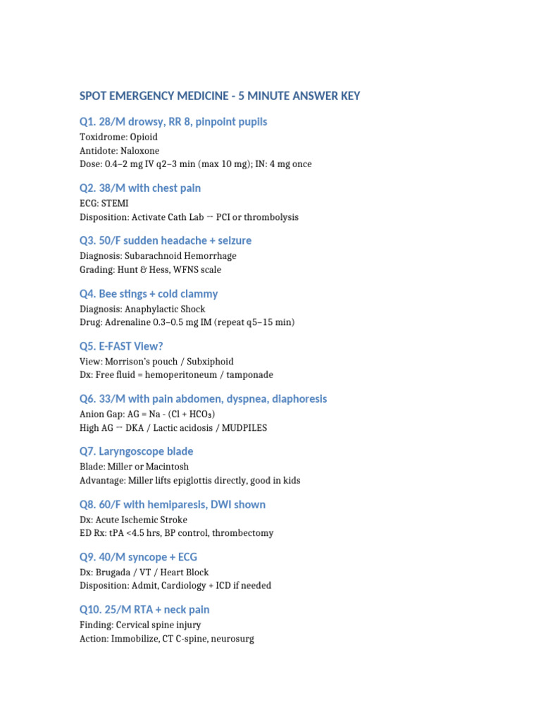 SPOT EM Rapid Answer Key | PDF