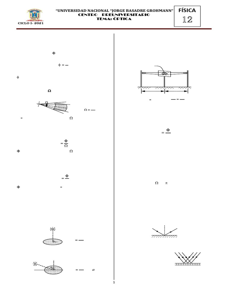 Pract. 12 - Física Sin Claves | PDF | Reflexión (Física) | Espejo