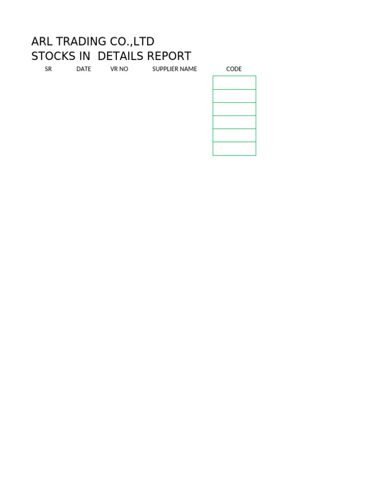Tyts Stock 1 | PDF