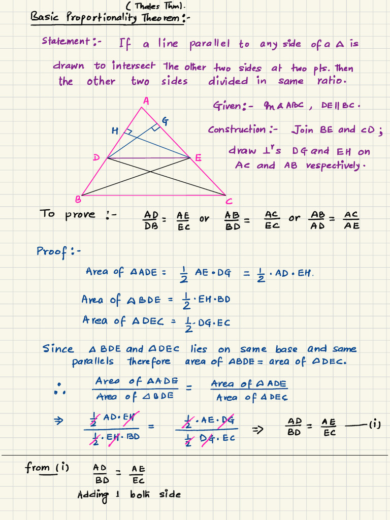 Class 10th Triangles | PDF