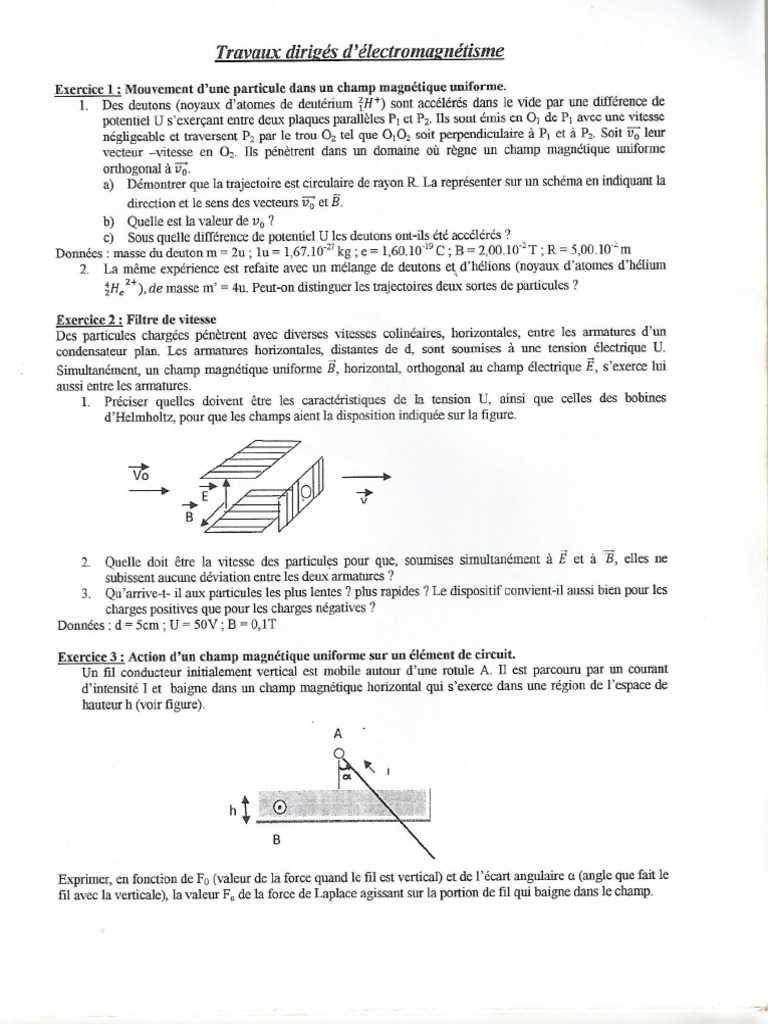 TD Electromagnétisme UNIVAC | PDF