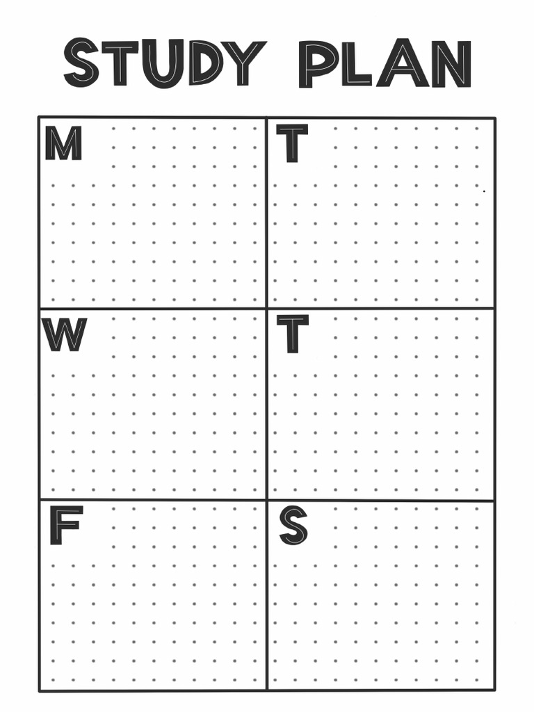 Weekly Study Plan | PDF
