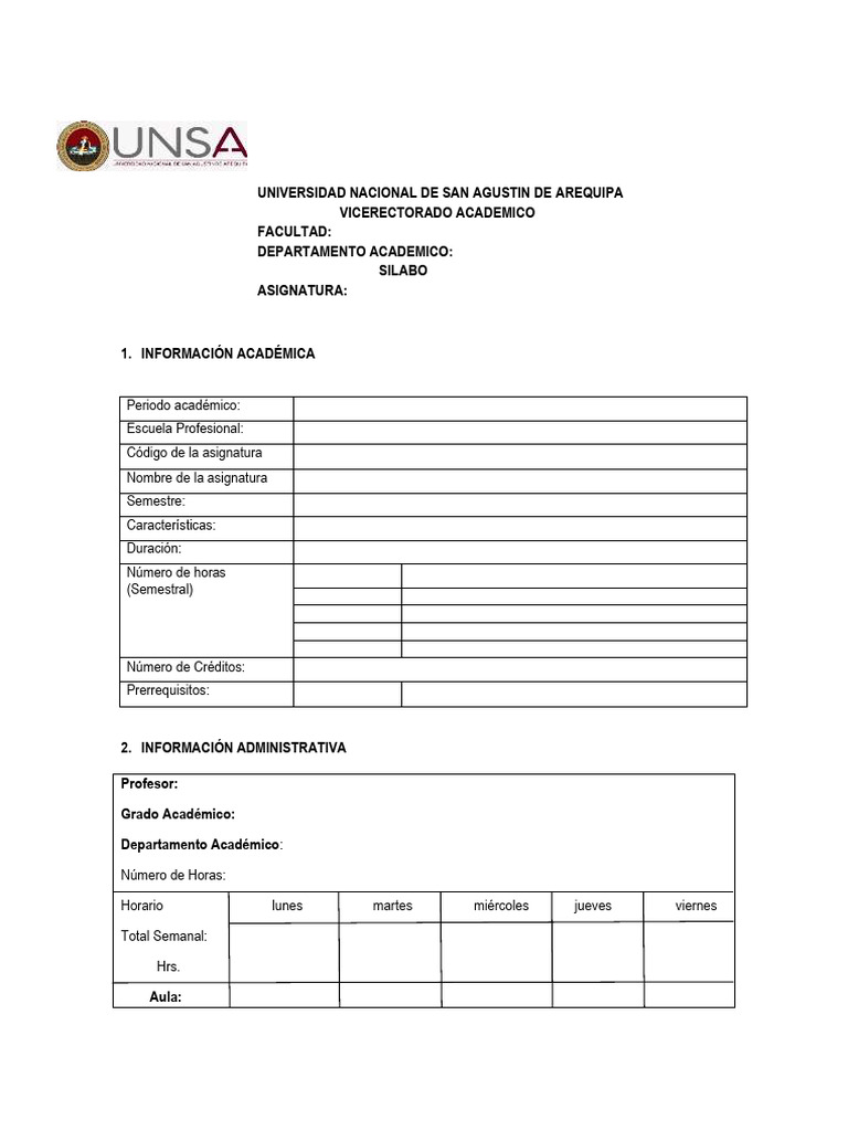 Formato Silabo | PDF