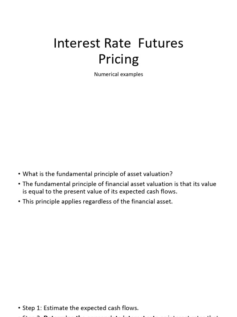 Interest Rate Futures Pricing Guide | PDF | Present Value | Interest Rates