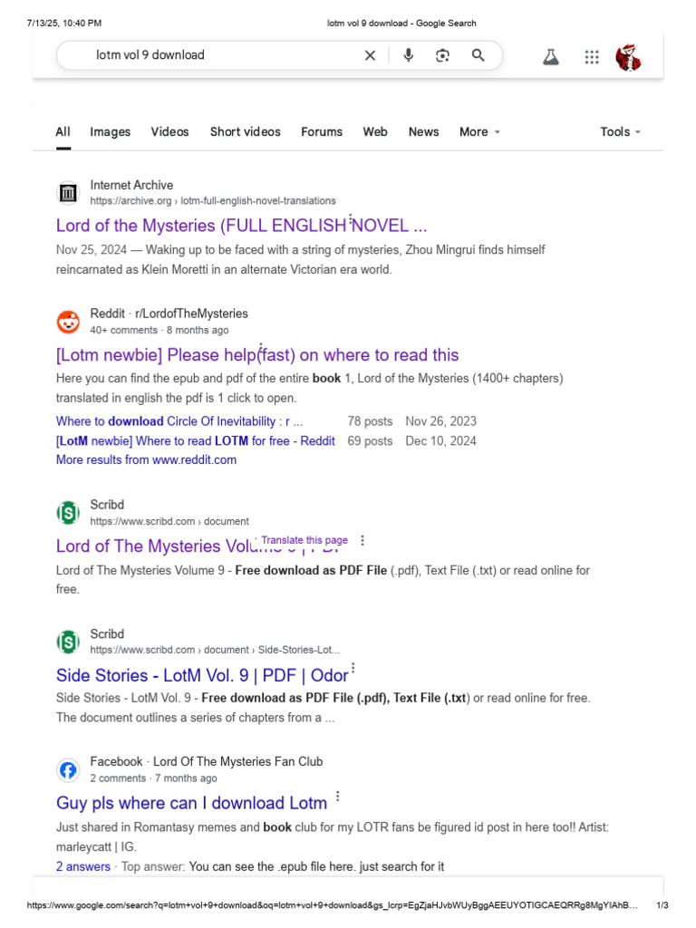 Lotm Vol 9 Download - Google Search | PDF