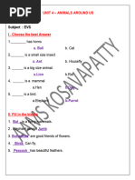 Wild Animals Chart | PDF