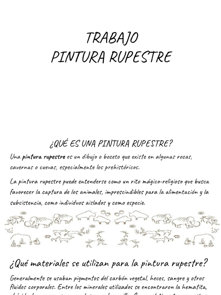 Trabajo Pintura Rupestre | PDF