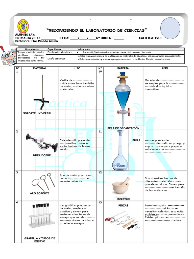 Práctica - Vallejo Recorriendo El Laboratorio de Ciencias | PDF