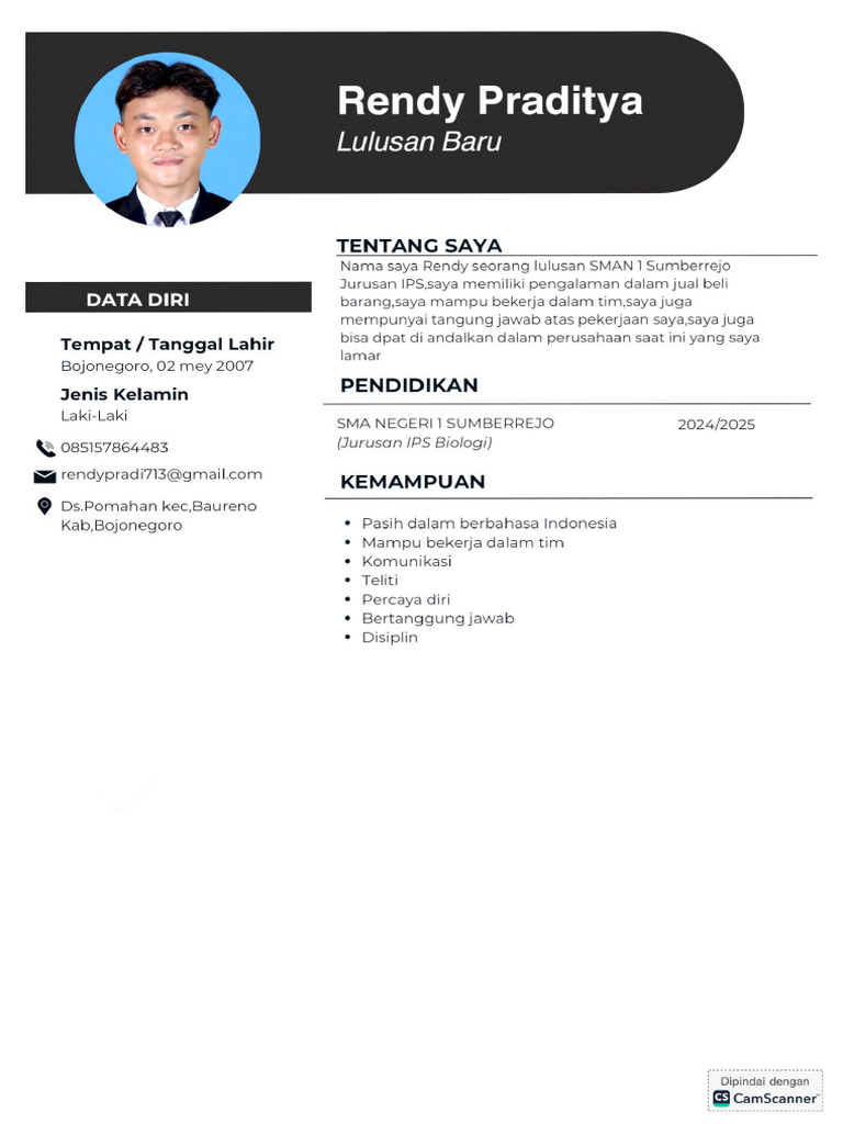 CV - Rendy Pradityaa | PDF