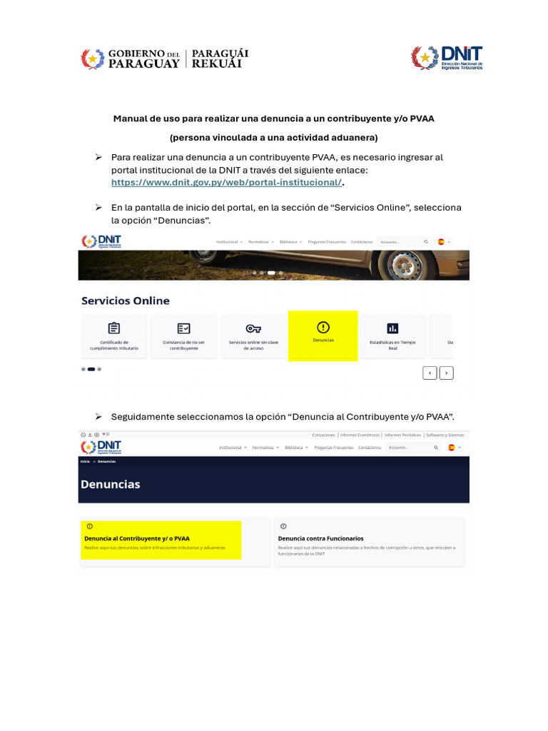 Cómo Denunciar a un Contribuyente PVAA | PDF