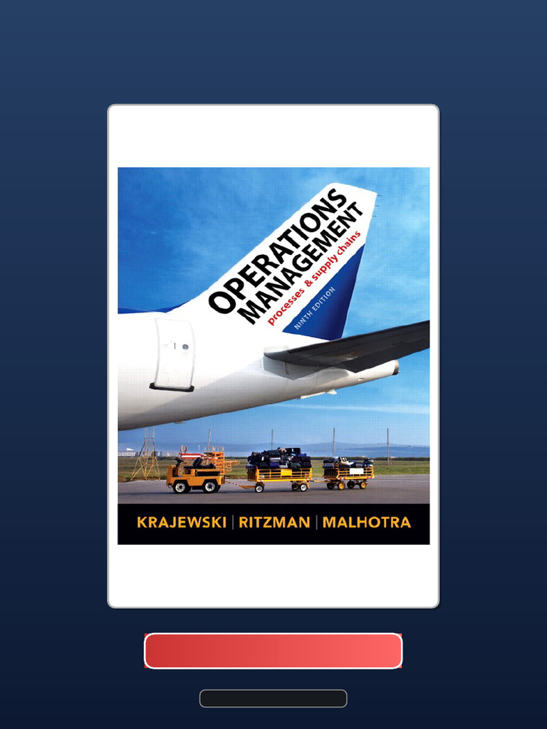 Operations Management 9th Edition by Krajewski Ebook and TestBank ...
