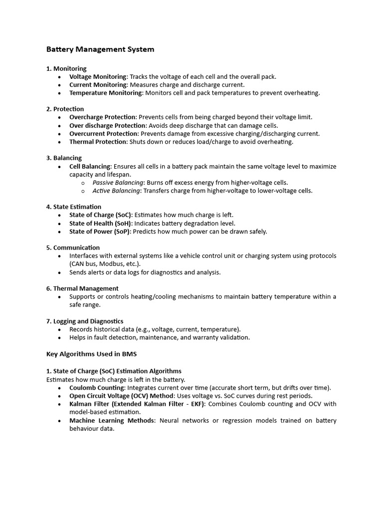 Battery Management System | PDF | Electricity | Electrical Engineering