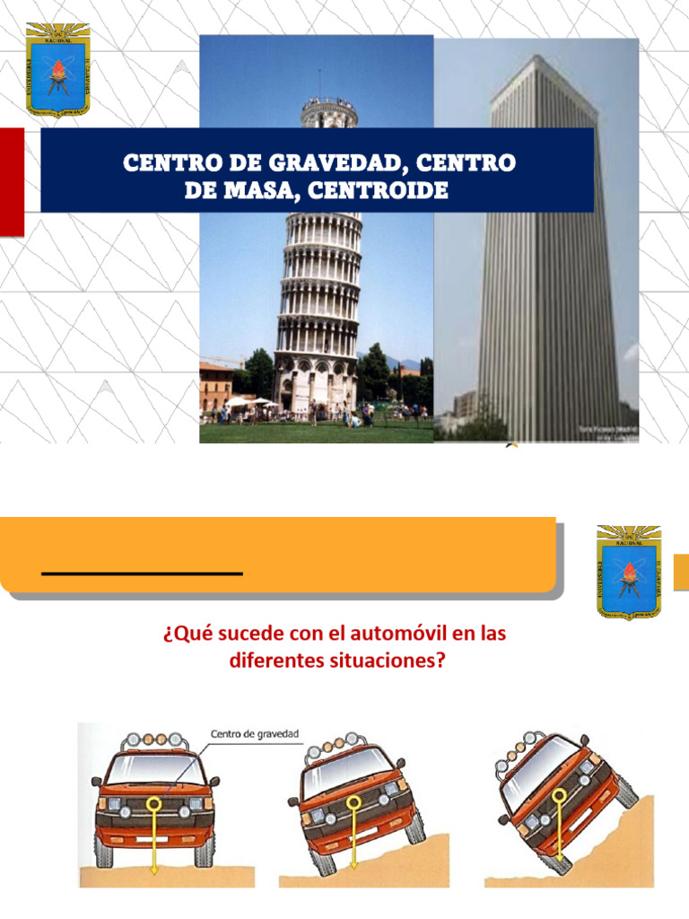 Centro de Gravedad y Masa: Conceptos Clave | PDF | Centro de masa | Masa