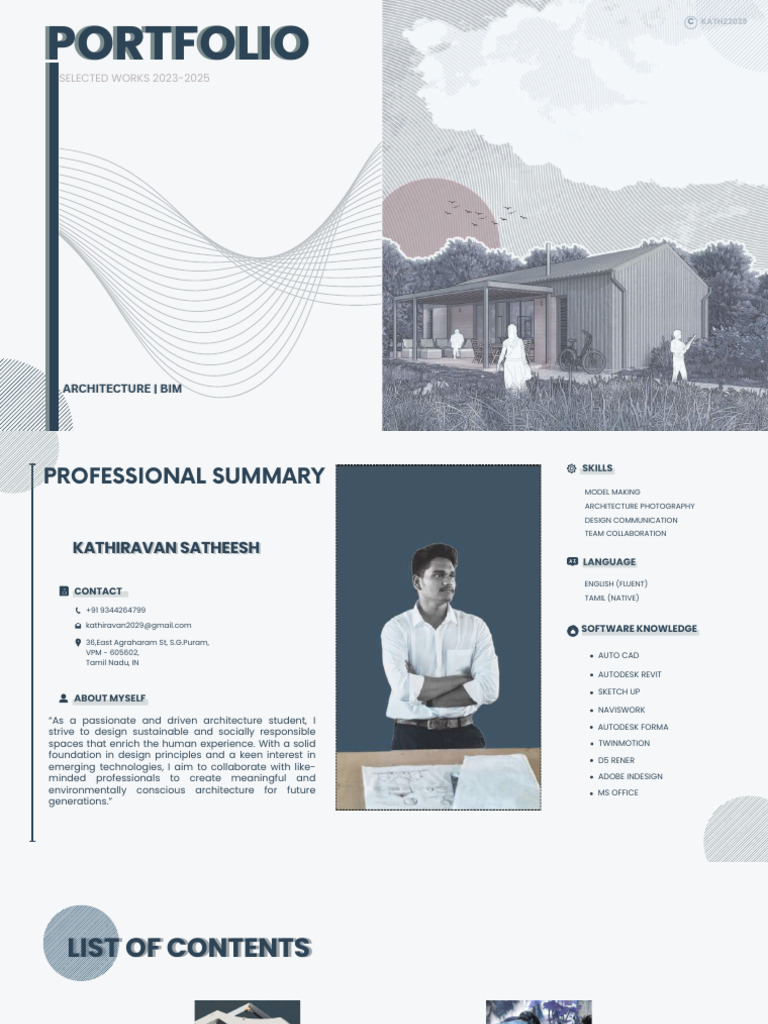 Ug Internship Kathiravan Satheesh Portfolio | PDF | Autodesk Revit | Photovoltaics