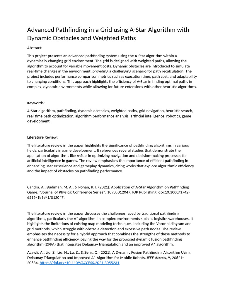 Advanced Pathfinding in A Grid Using A | PDF | Theoretical Computer Science | Computer Science
