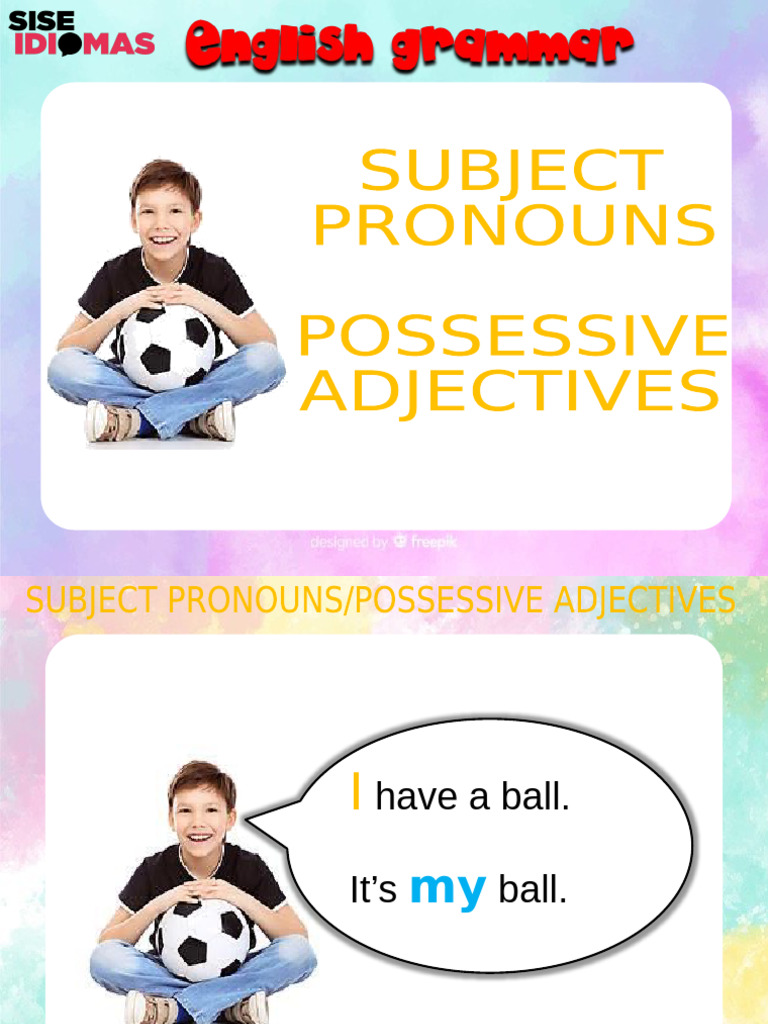 Possessive Adjectives - Grammar | PDF | Morphology | Language Mechanics