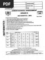 Grade 8 Mathematics Term 1 2025 Opener Exam | PDF | Mathematics
